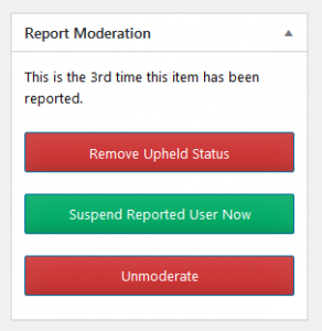 Block, Suspend, Report for BuddyPress - Moderation